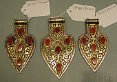 Group of Three Detached Cordiform Pendants | The Metropolitan Museum of Art