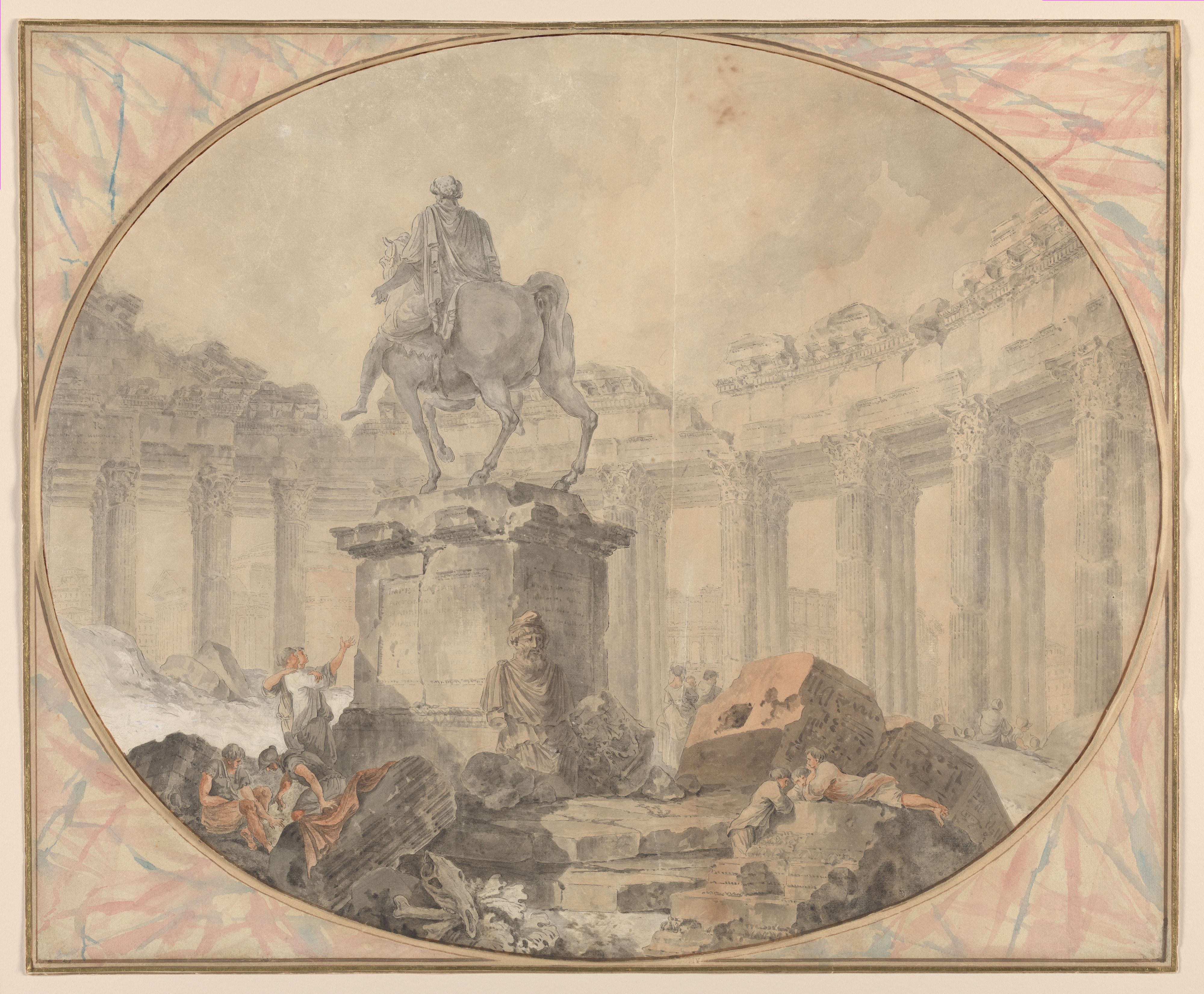 Hubert Robert Equestrian Statue Of Marcus Aurelius The Metropolitan Hubert Robert Equestrian Statue Of Marcus Aurelius The Metropolitan